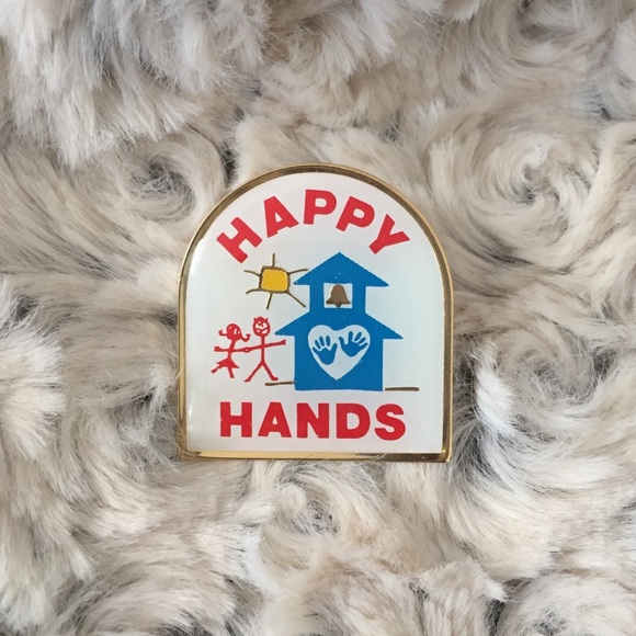 Vintage | Accessories | Vintage Happy Hands Enamel Pin | Poshmark